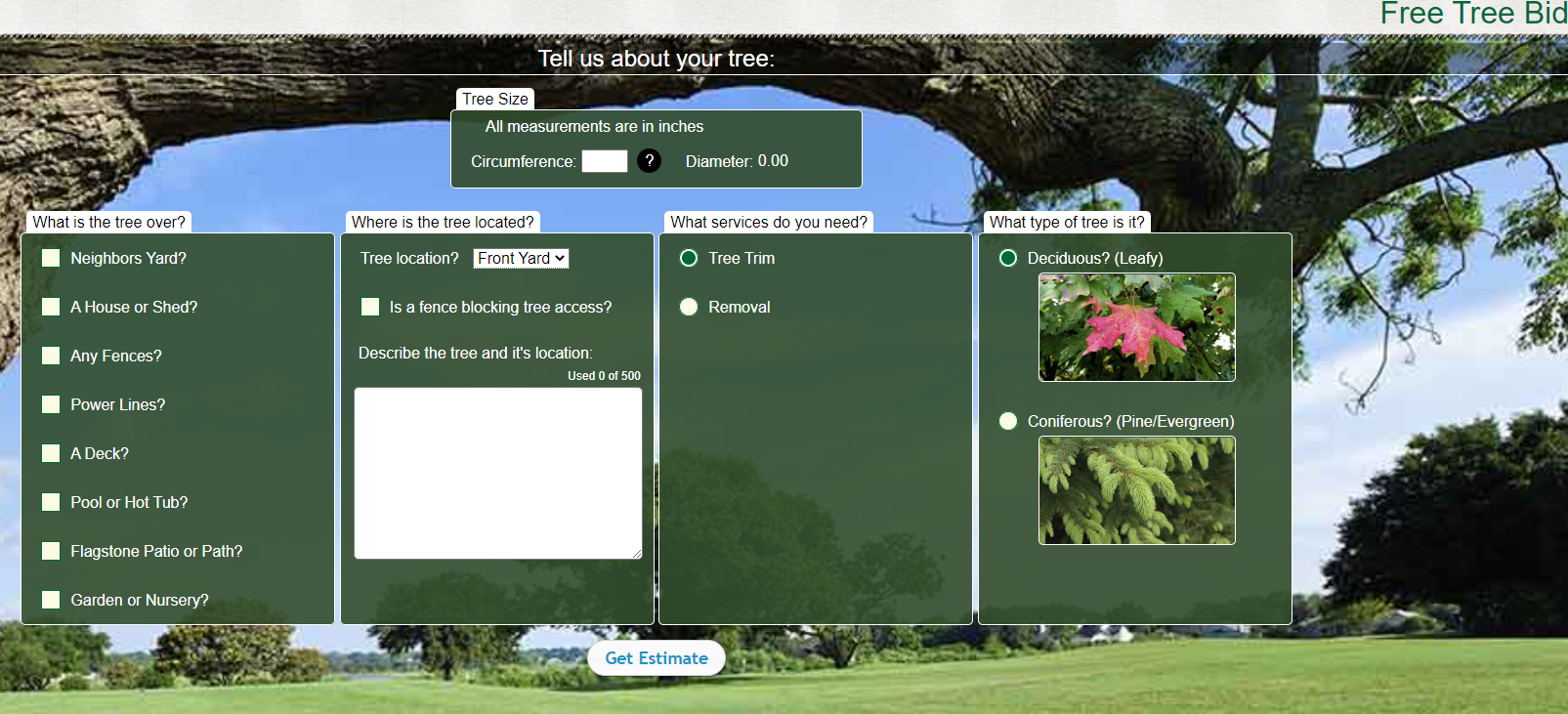 Online Tree Cutting Calculator - Ask A Lawn Man